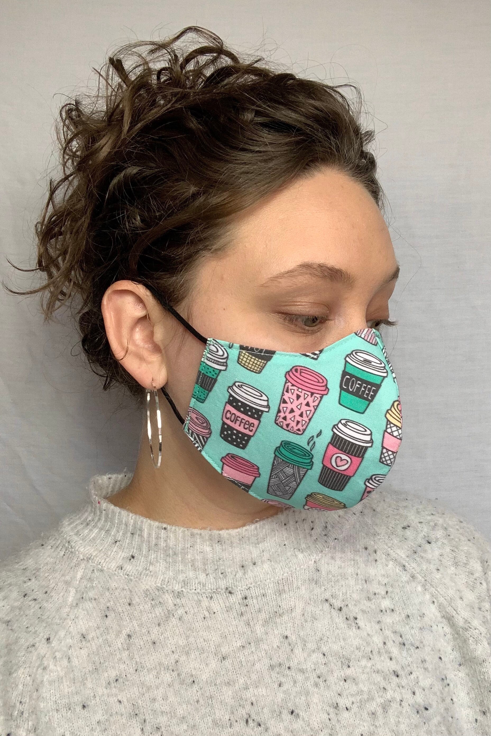 To Go Coffee Mug 3-layer MASKS THAT FIT M L Washable | Etsy