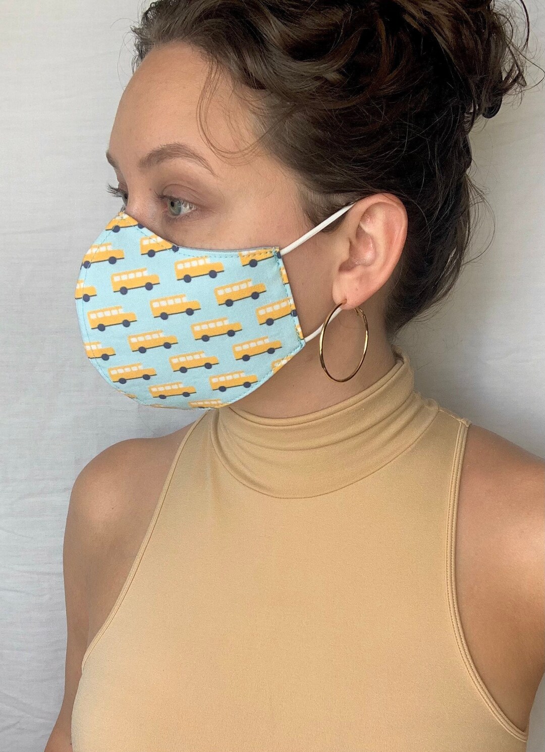 School Bus Masks Blue Bus Driver Mask Back to School Yellow Schoolbus ...