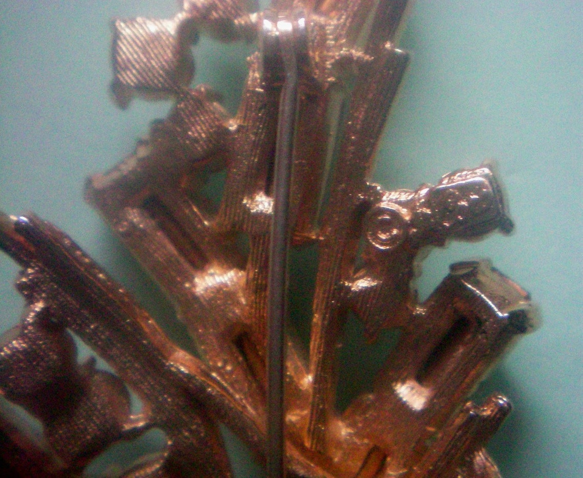 Coro Emerald Baguette & Round Cut Rhinestone Brooch 3136 - Etsy