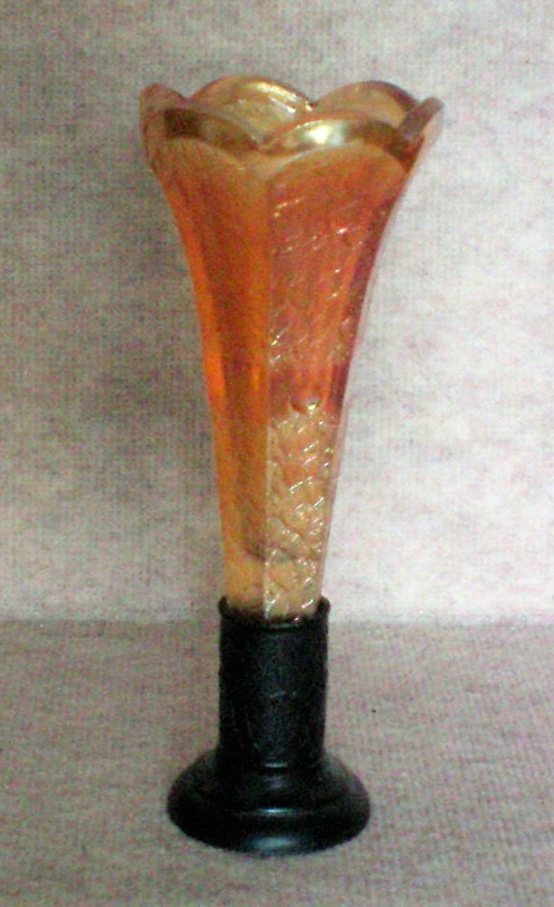 Antique Car Jeanette Carnival Glass Car Vase With Stand - 5825 - Etsy