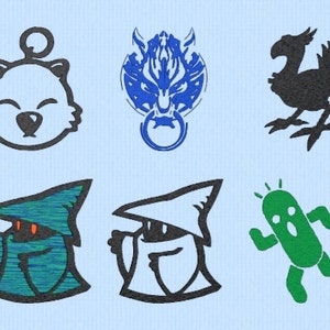 Final Fantasy 8 Bit Embroidery Designs Set of 12 - 4" by 4" - Etsy
