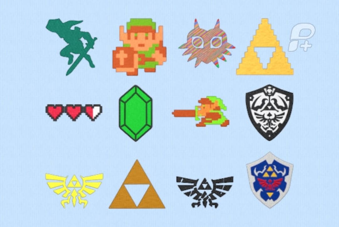 Legend of Zelda Emrboidery Design Set 4" by 4" Designs - Etsy