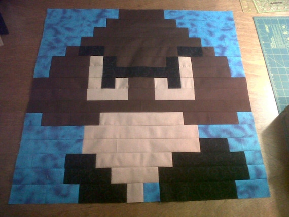 Goomba Block Pattern Wall Hanging | Etsy