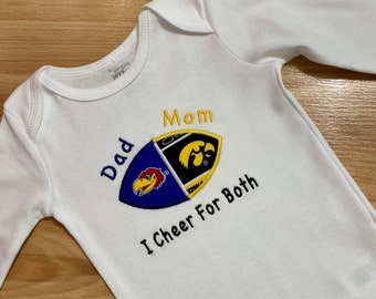 House Divided Baby Embroidered Football Bodysuit Shirt Burp | Etsy