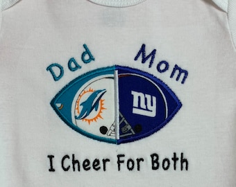 House Divided Baby Embroidered Football Bodysuit Shirt Burp | Etsy