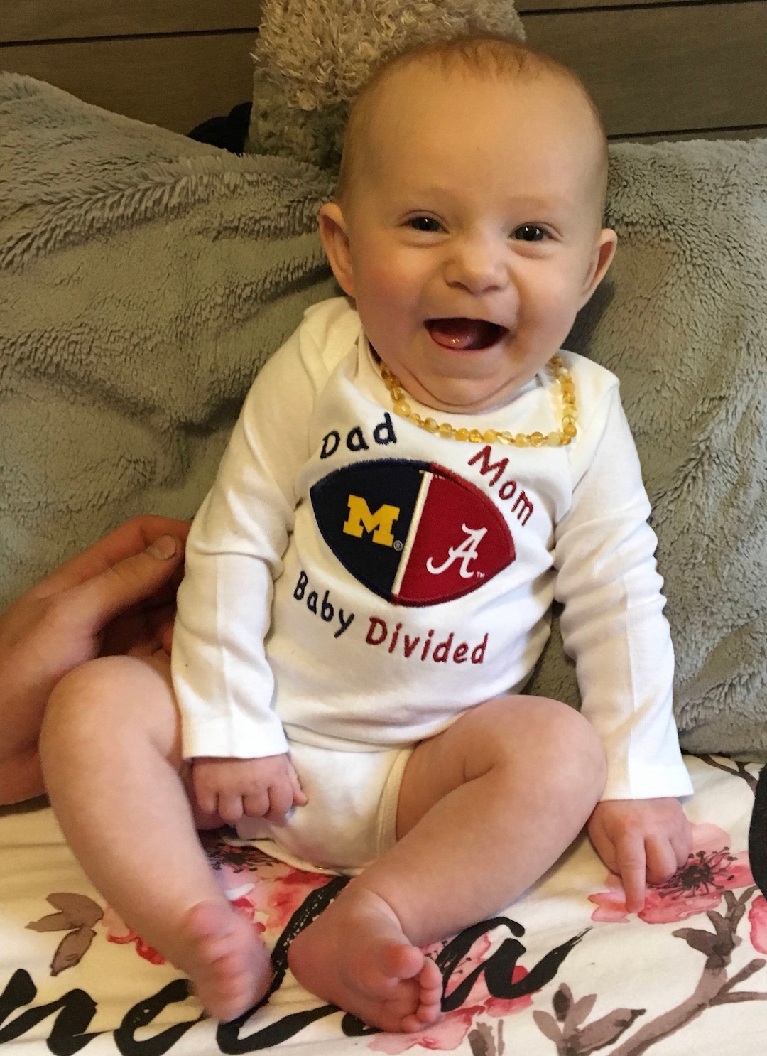 House Divided Baby Embroidered Football Bodysuit, Shirt - Fully ...