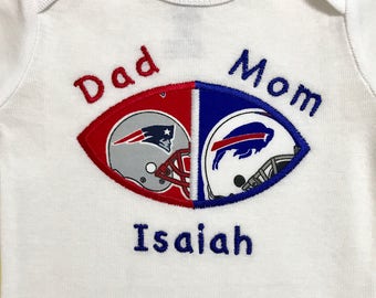 House Divided Baby Embroidered Football Bodysuit, Shirt, Burp Cloth ...