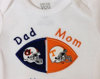 House Divided Baby Embroidered Football Bodysuit, Shirt, Burp Cloth ...