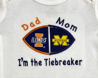 House Divided Baby Embroidered Football Bodysuit, Shirt, Burp Cloth ...