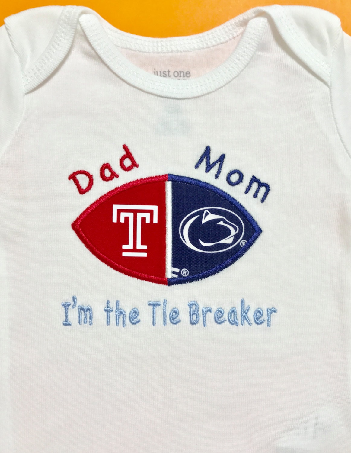 House Divided Baby Embroidered Football Bodysuit, Shirt - Fully ...