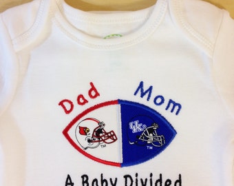 House Divided Baby Embroidered Baseball Bodysuit Shirt Burp | Etsy