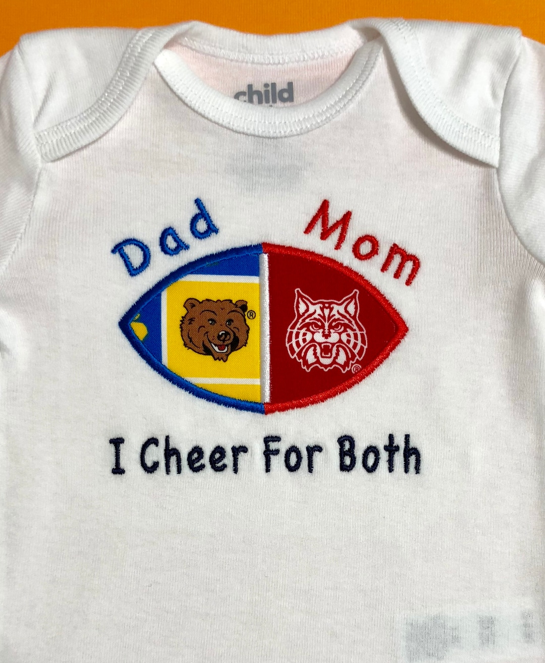 House Divided Baby Embroidered Football Bodysuit, Shirt Fully ...