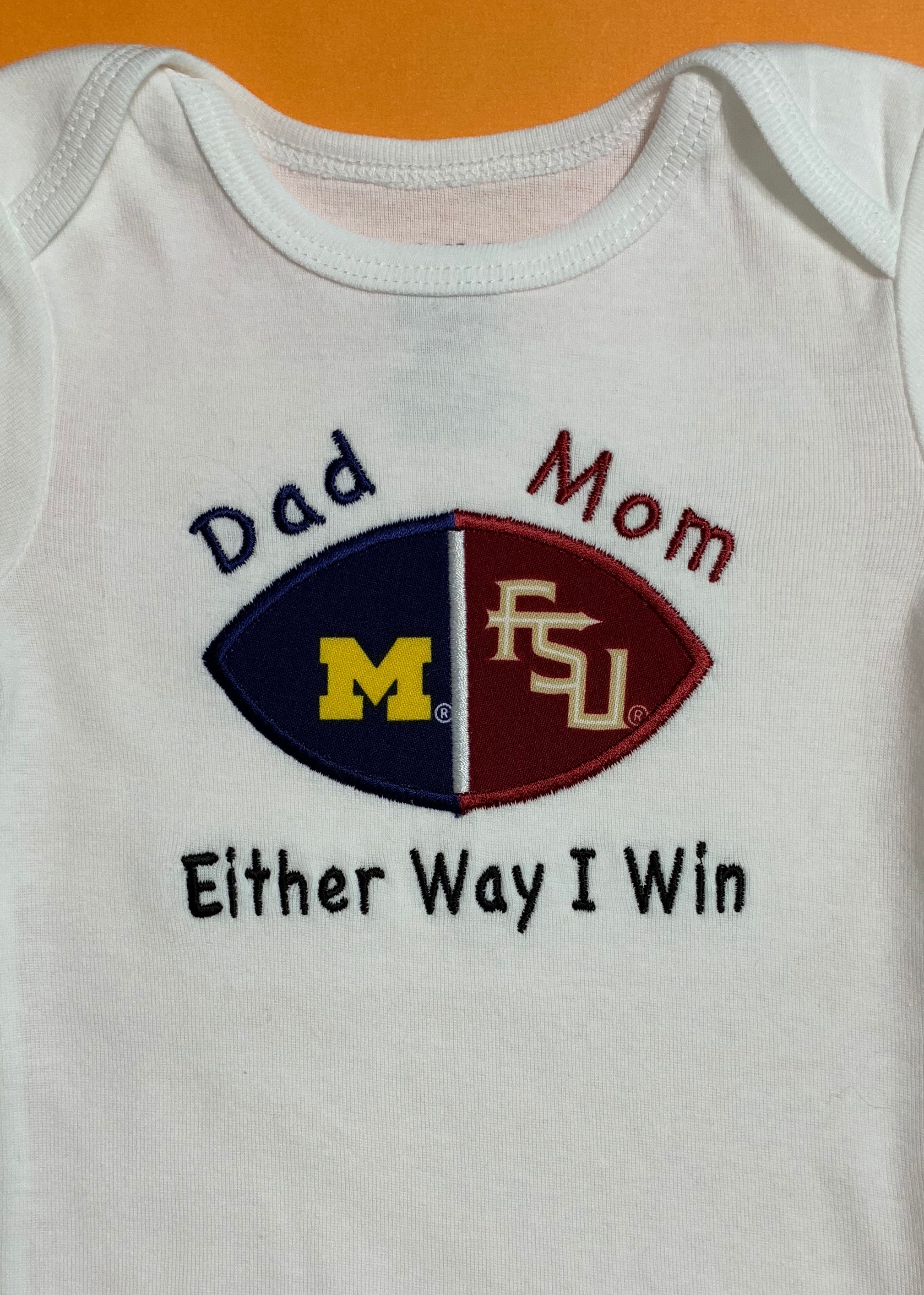 House Divided Baby Embroidered Football Bodysuit, Shirt - Fully ...