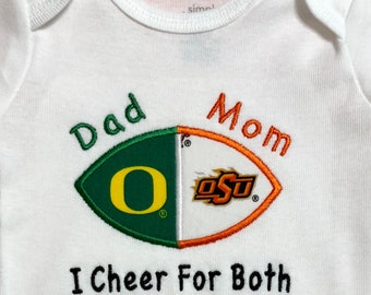 House Divided Baby Embroidered Football Bodysuit Shirt Burp | Etsy