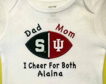 House Divided Baby Embroidered Football Bodysuit Shirt Burp - Etsy