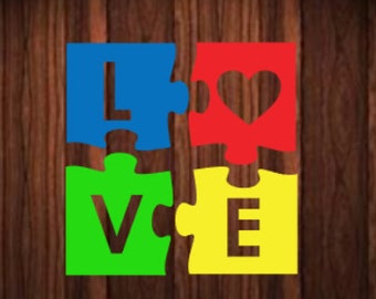 Autism Puzzle Piece Lifeline Decal TP 190 Vinyl Autistic Sticker - Etsy