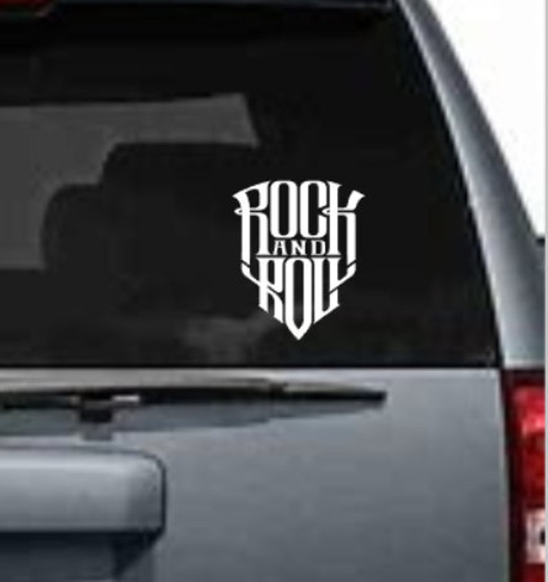 Rock and Roll Decal Music Decal - Etsy
