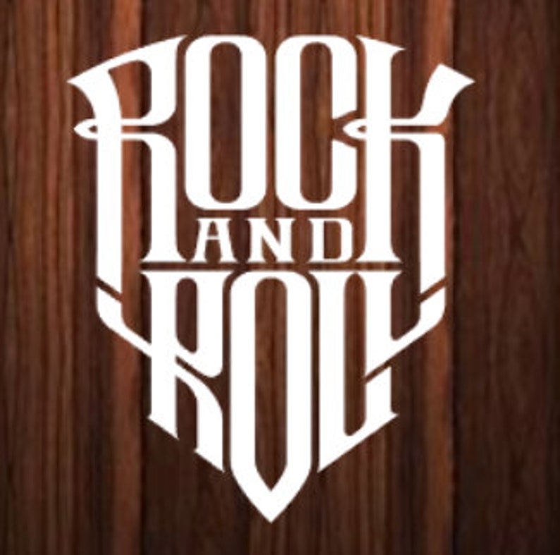 Rock and Roll Decal Music Decal - Etsy