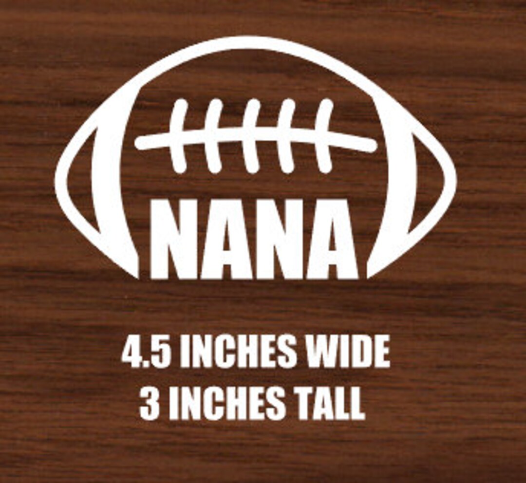 Football Nana Car Decal, Football Decal, Football Sticker, Laptop Decal ...