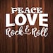Peace Love and Rock and Roll Decal, Music Decal - Etsy