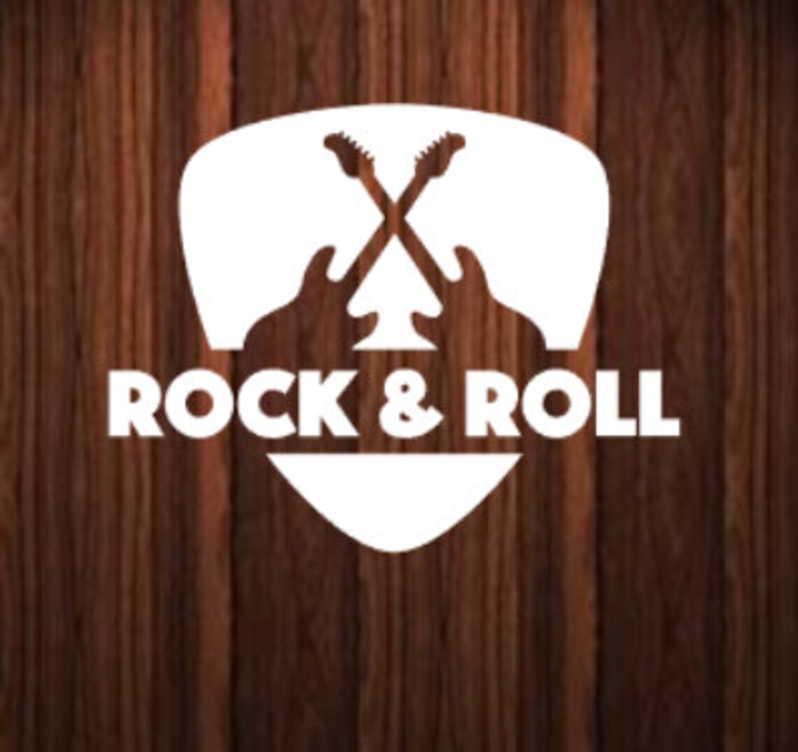 Rock and Roll Decal Music Decal - Etsy