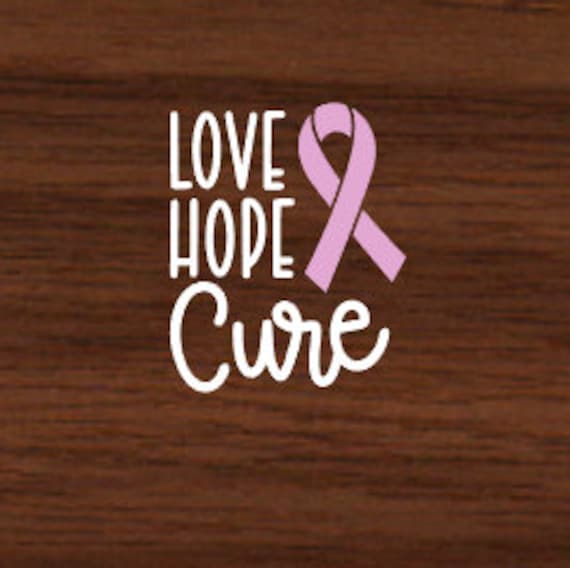 Love Hope Cure Cancer Decal Cancer Awareness Decal Survivor - Etsy