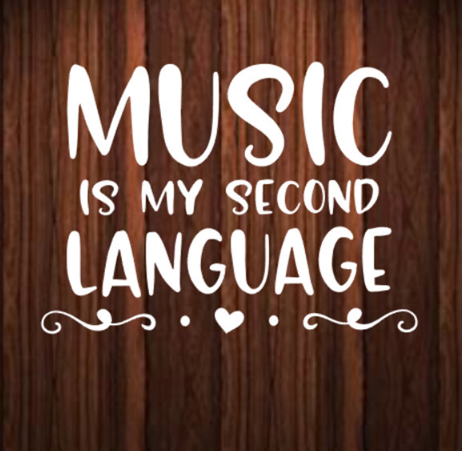 Music is my second language music decal music | Etsy