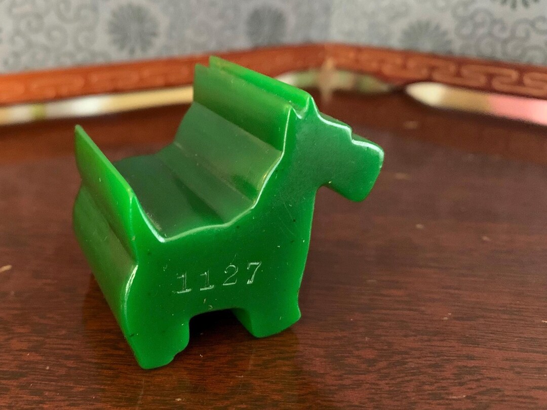 1940s Raw Kelly Green Bakelite Scotty Dog Figure/ Uncut Piece - Etsy