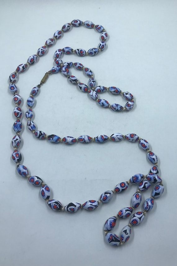 1960’s Murano Millefori Glass Bead Necklace - Gem