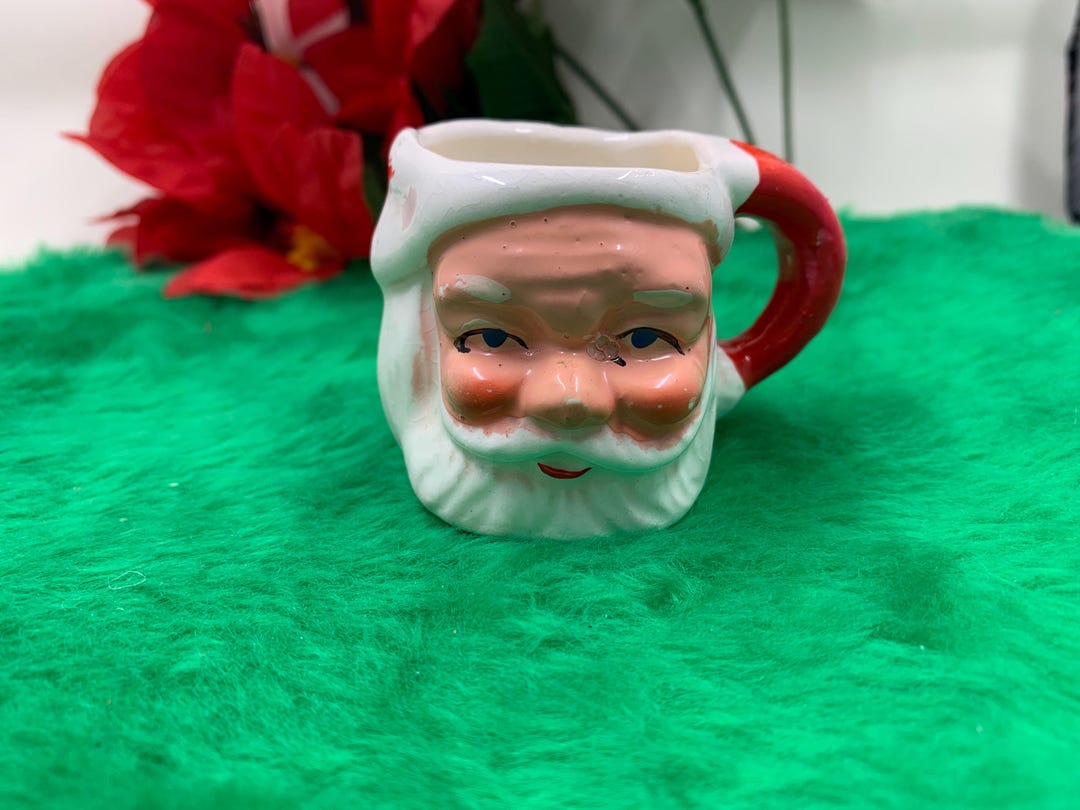 1950’s/60’s Mini Ceramic Santa Mugs 2.5” X 1.75” - Etsy
