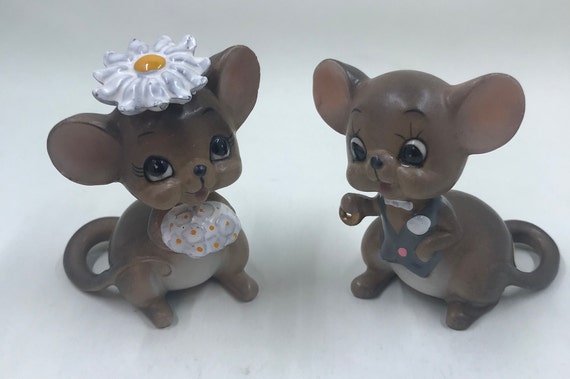 A Couple of 1960s Married Mice Figurines - Etsy