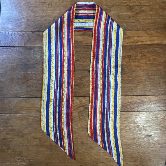 1950s /60s Acetate Stripes and Chains Scarf - Etsy