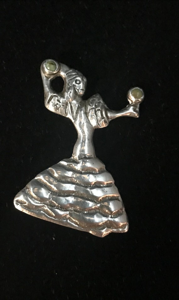 Male Maracas Dancer VTY Brooch/ Latin American Caribb… - Gem