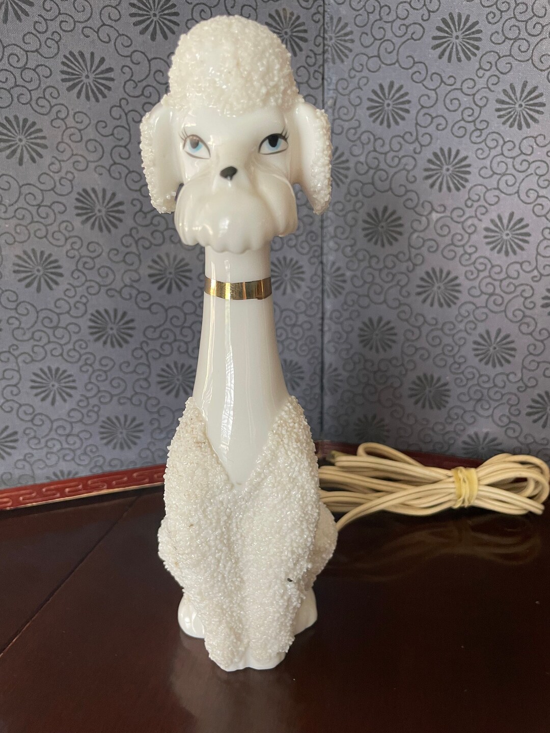 1950s Sitting White Porcelain Poodle Nightlight/lamp - Etsy