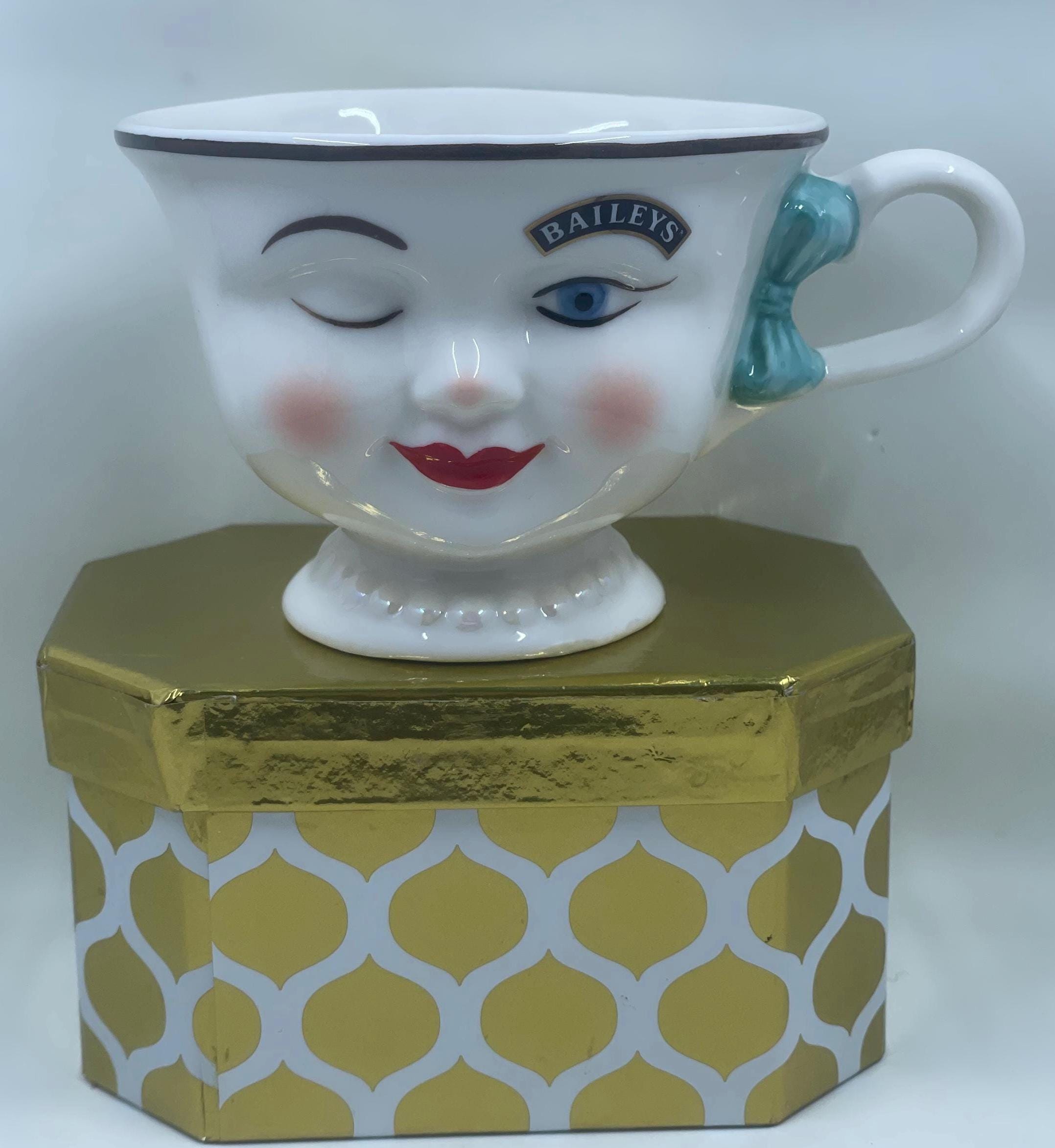 Vintage Baileys Yum Porcelain Cups Winking Faces 1998 Limited Edition ...