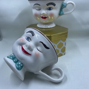 Vintage Baileys Yum Porcelain Cups Winking Faces 1998 Limited Edition ...