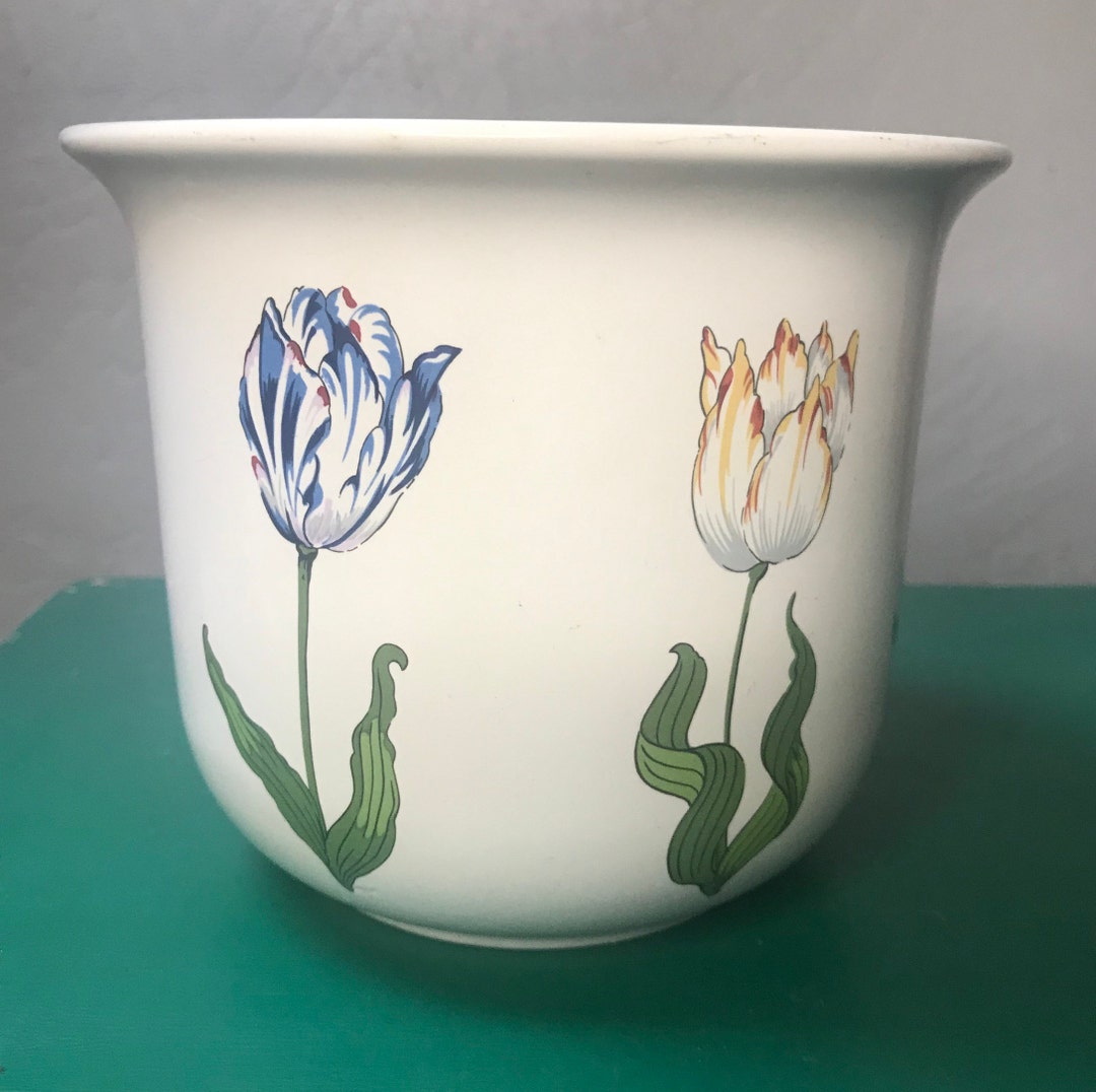 Vintage Tiffany & Co Ceramic tiffany Tulips Cachepot, Flower Pot - Etsy