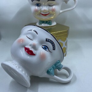 Vintage Baileys Yum Porcelain Cups Winking Faces 1998 Limited Edition ...