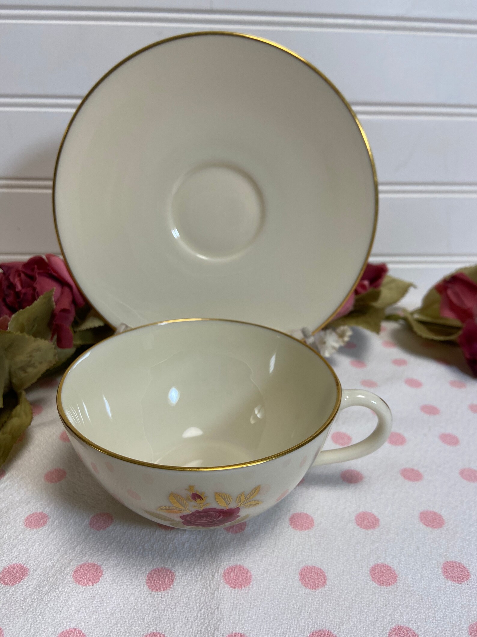 LENOX 'ROSELYN' China Pink Rose 5 Piece Place - Etsy