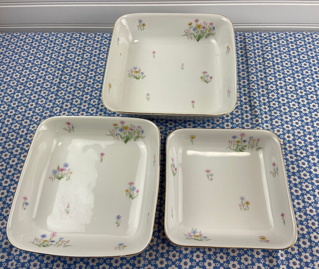 Schumann ARZBERG Bavarian China, Square Serving Bowl Set of Three (3 ...