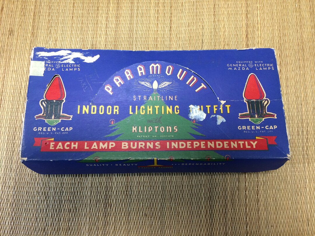 Vintage Paramount Christmas Indoor Lighting Outfit 7 Bulbs, GE Mazda ...