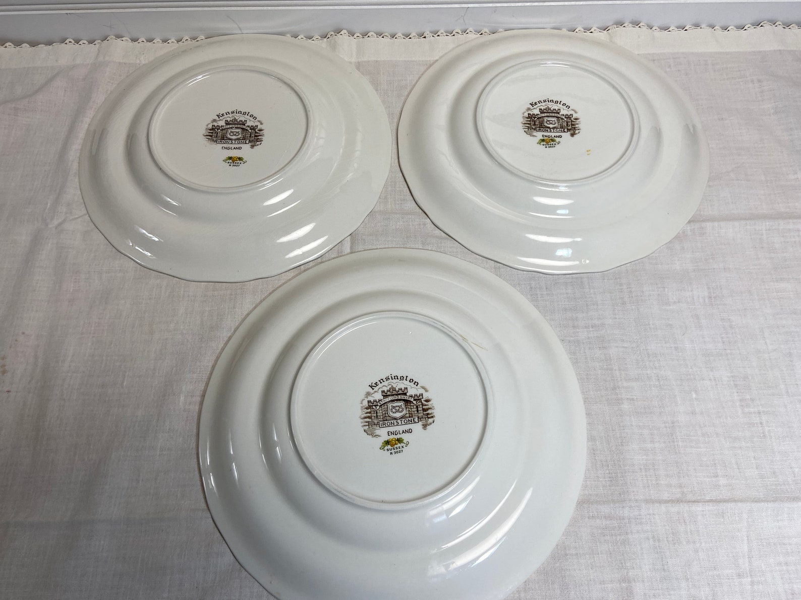 Kensington Staffordshire Ironstone Dinner Plates 3 R 3027 Etsy
