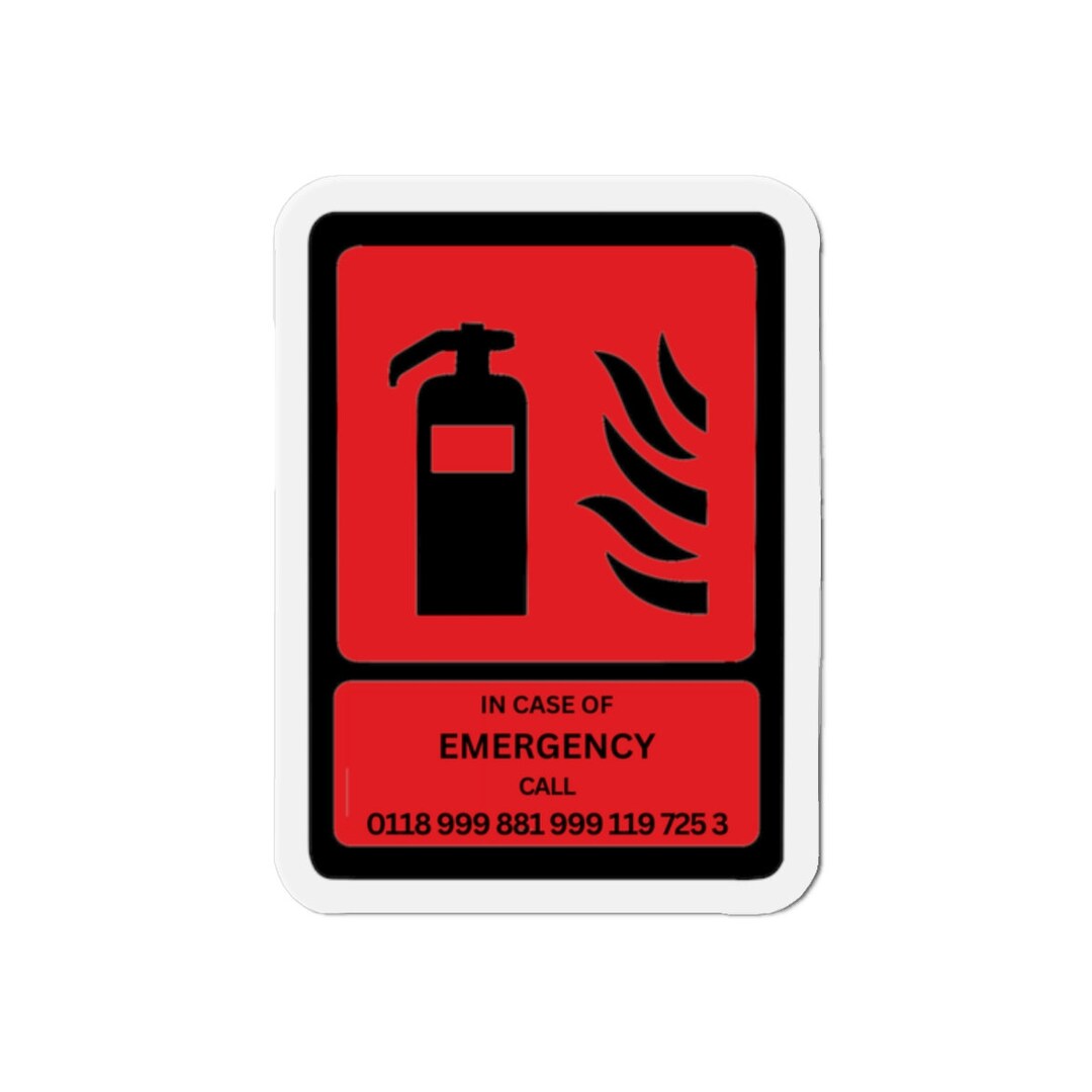 Die-cut Flexible Magnet Emergency Number "0118 999 881 999 119 725 3 ...