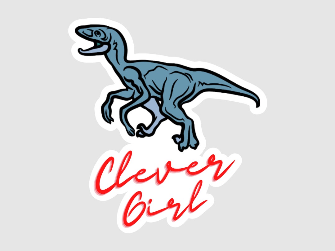 Clever Girl Raptor Pop Culture Sticker Water Bottle Decal Movie Tv ...