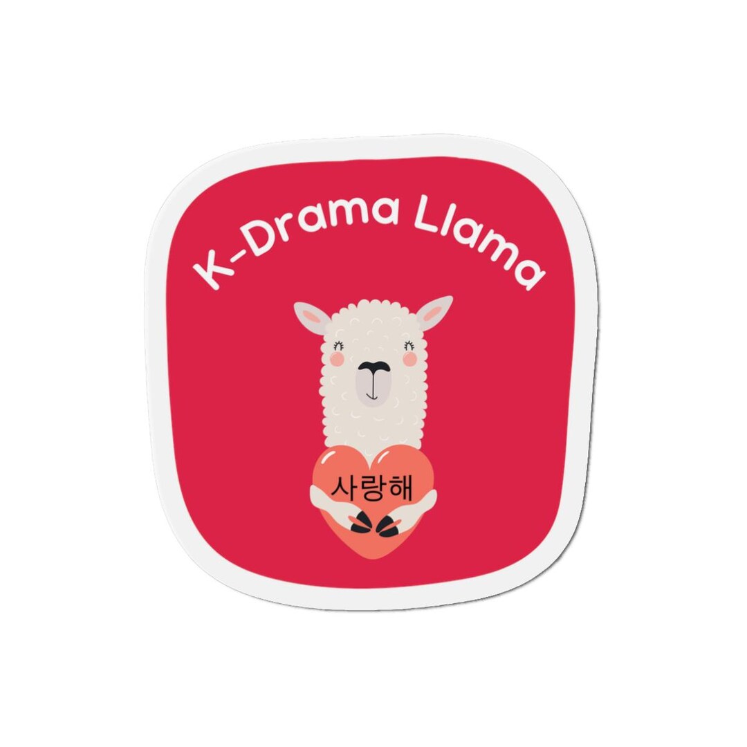 Die-cut Flexible Magnet K-drama Llama Korean I Love You Sa-rang-hae ...