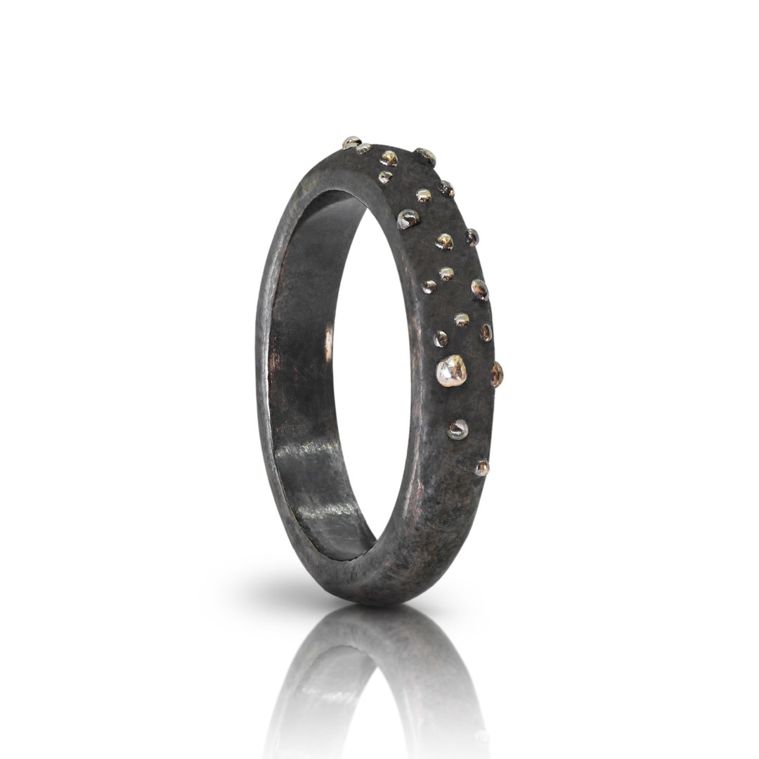 Handmade Ring Oxidized Silver Ring Dark Silver Ring - Etsy