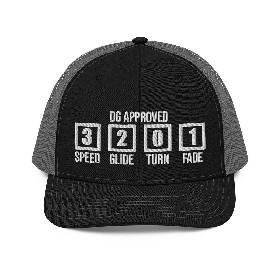 Funny Disc Golf Hat, Flight Numbers on Premium Structured Mesh Trucker ...