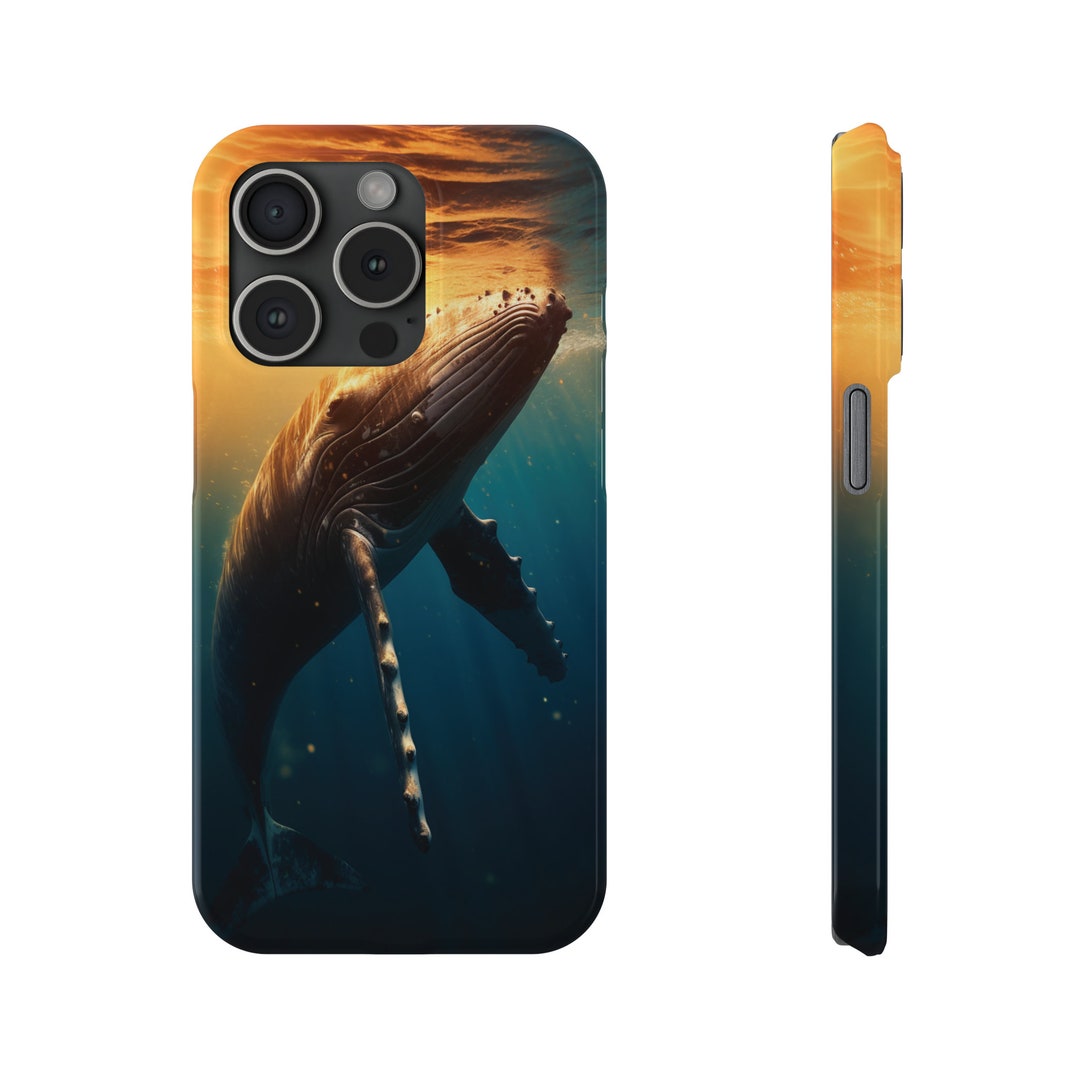 Humpback Whale Swimming in the Ocean Slim Phone Cases for - Etsy