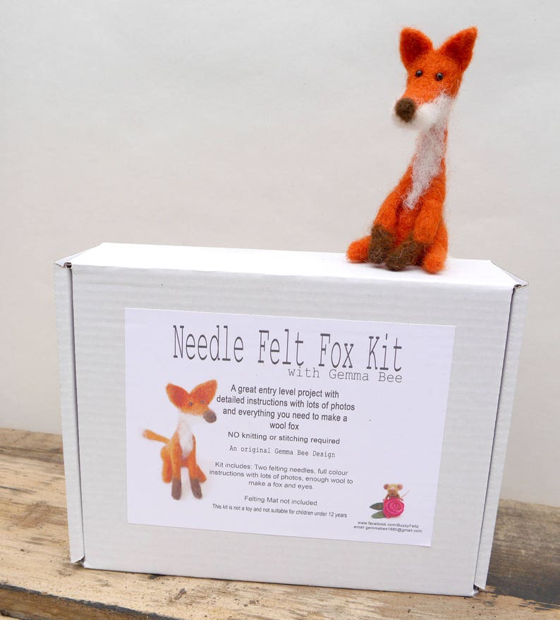 Needle Felting Kit Fox Beginner Level - Etsy