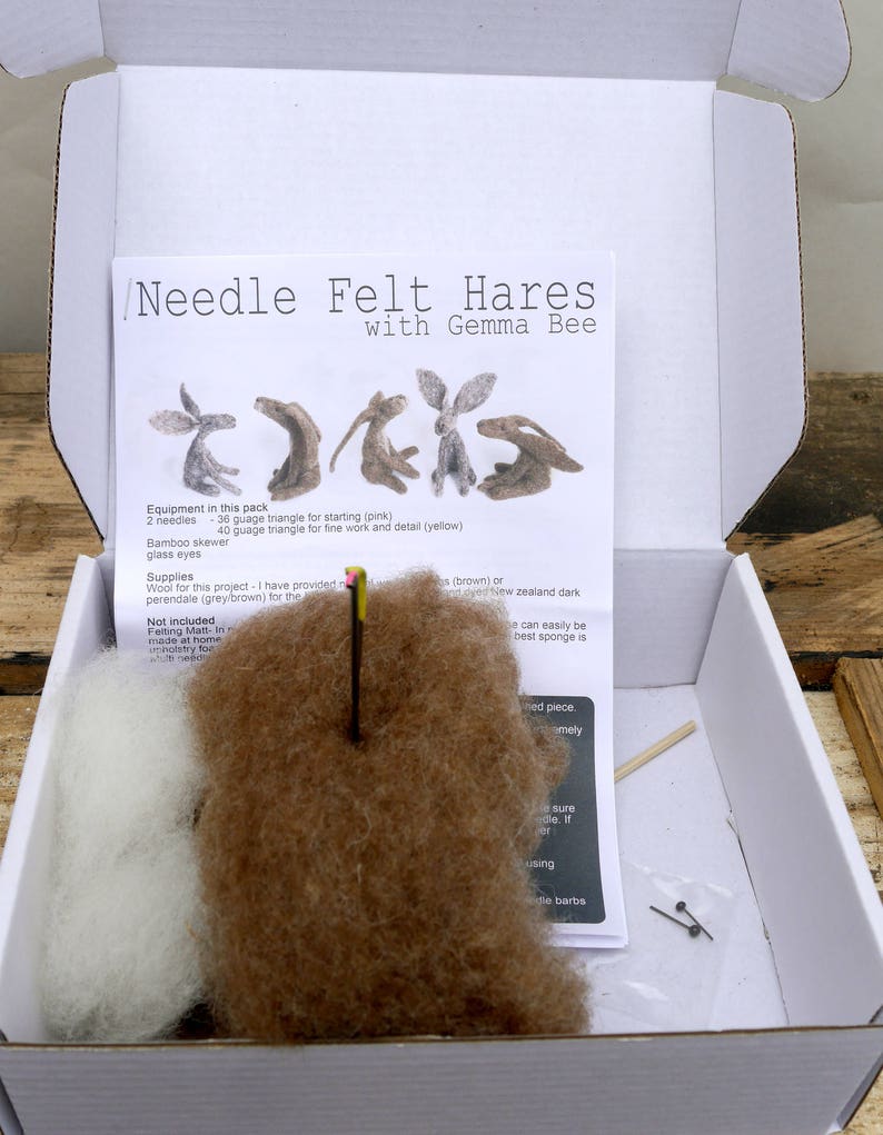 Needle Felting Kit Hare Beginner Level - Etsy
